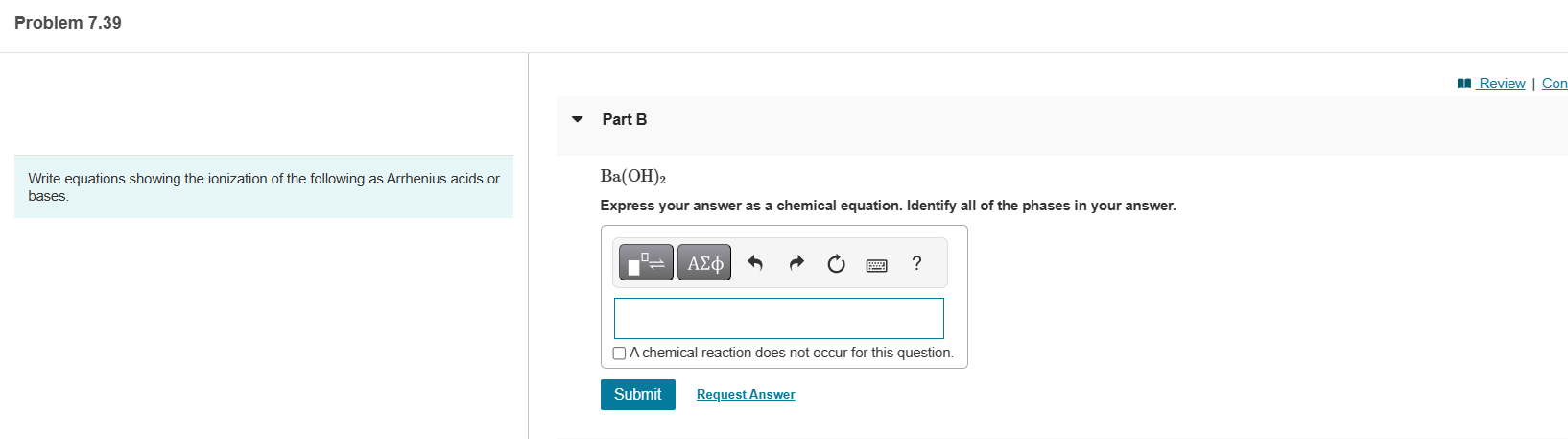 Solved Write equations showing the ionization of the | Chegg.com