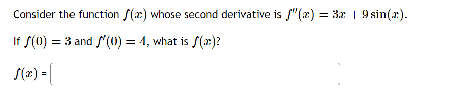 Solved Consider the function f(x) whose second derivative is | Chegg.com