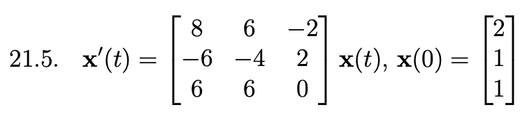 Solved For the following systems of differential equations, | Chegg.com