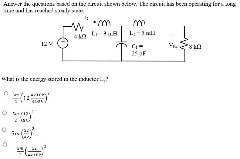 Solved Answer the questions based on the circuit shown | Chegg.com