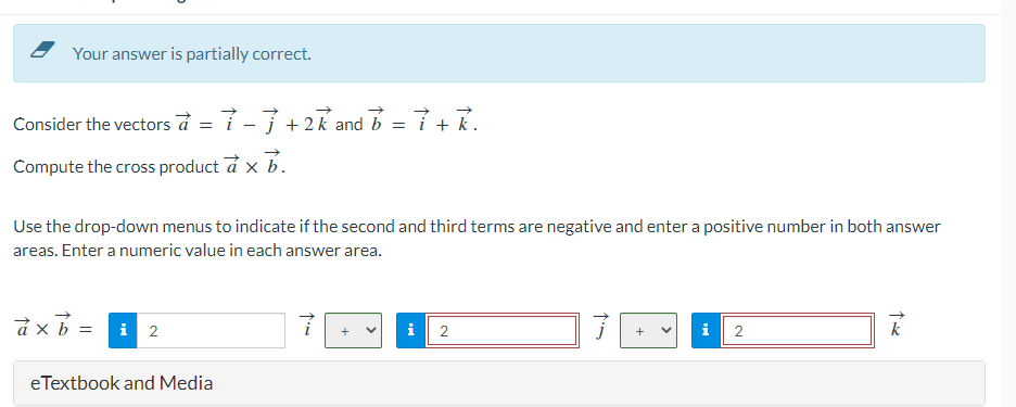 Solved Δ Your answer is partially correct. Consider the | Chegg.com