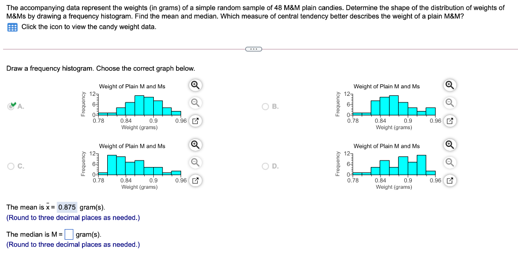 Solved Each of the following three data sets represents the | Chegg.com