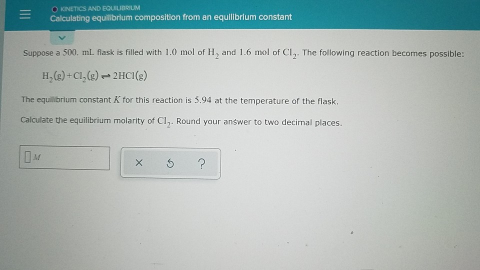 Solved O KINETICS AND EQUILIBRIUM Calculating equilibrium | Chegg.com