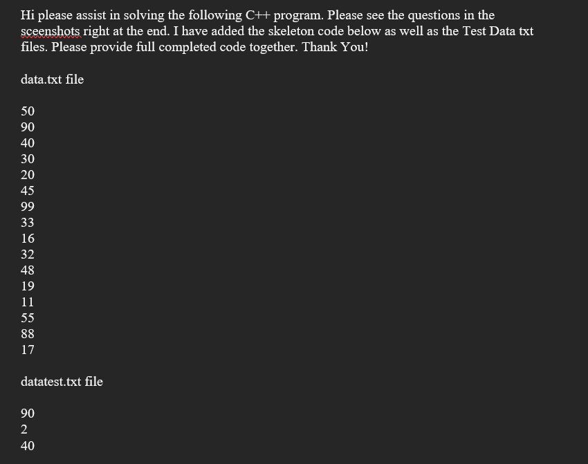 Solved Skeleton Code:// COS2611 Skeleton for Assessment | Chegg.com