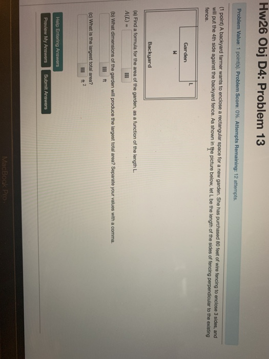 Solved Hw26 Obj D4: Problem 13 Problem Value: 1 points). | Chegg.com