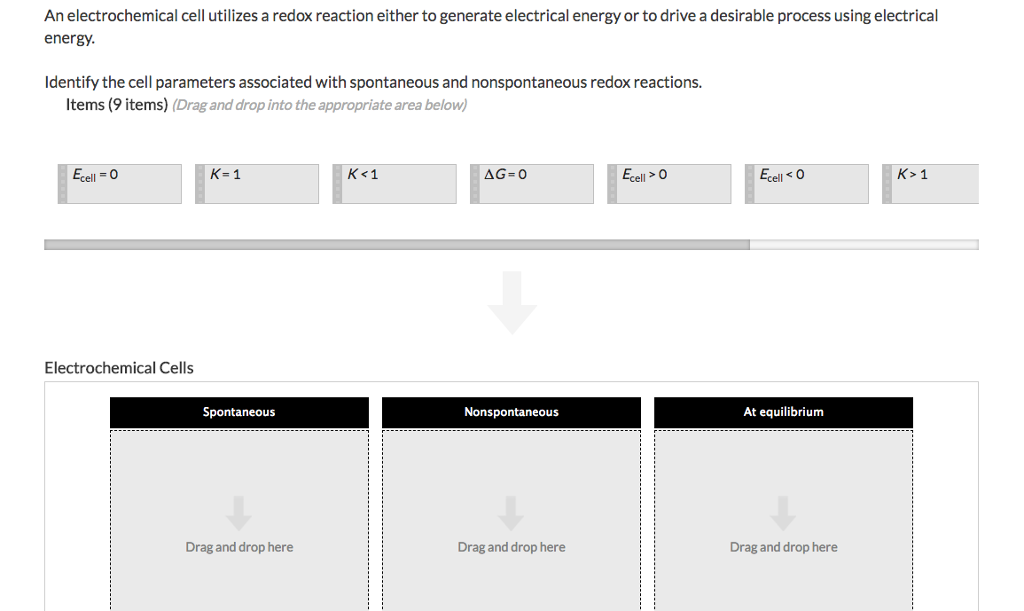 Solved An electrochemical cell utilizes a redox reaction | Chegg.com