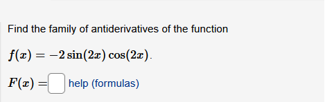 Solved Find the family of antiderivatives of the function | Chegg.com