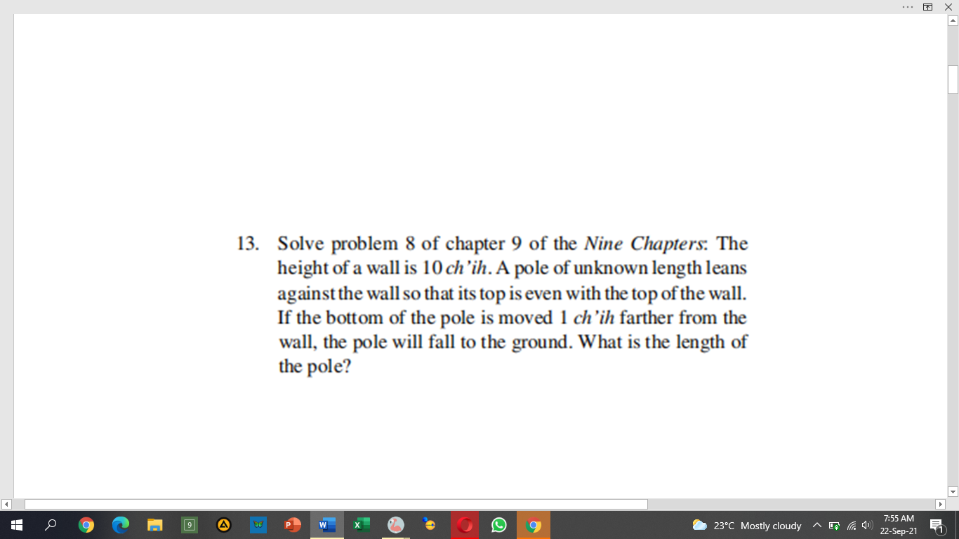 Solved T 13. Solve problem 8 of chapter 9 of the Nine | Chegg.com