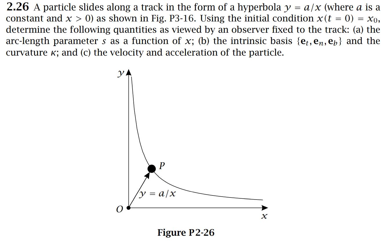 Solved 2.26 A particle slides along a track in the form of a | Chegg.com
