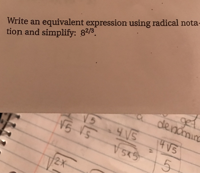 Solved Write an equivalent expression using radical notation | Chegg.com