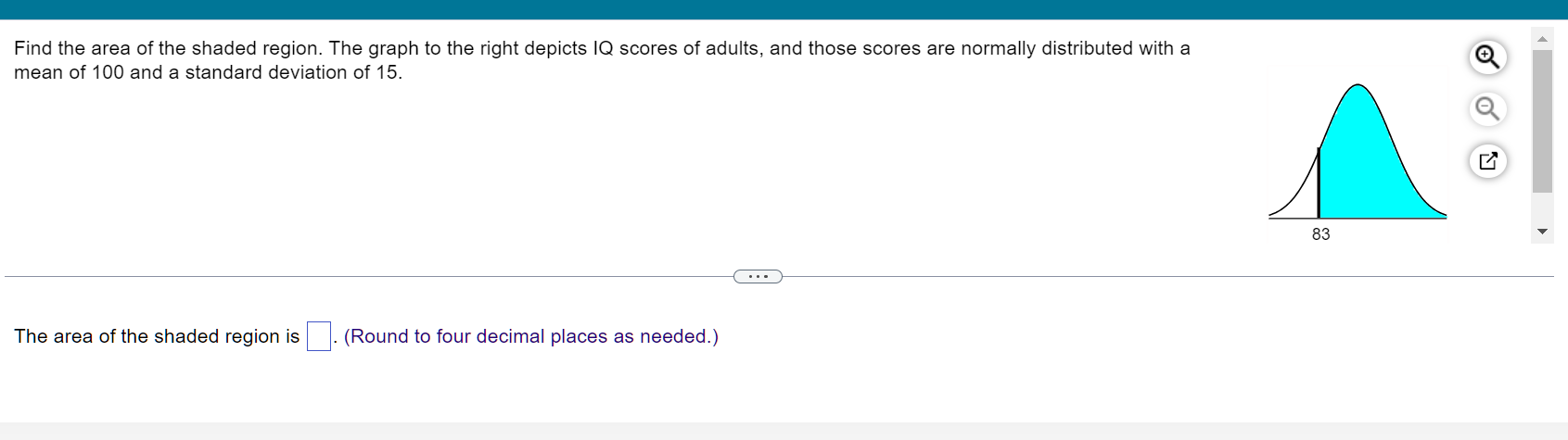 Solved Find the area of the shaded region. The graph to the | Chegg.com