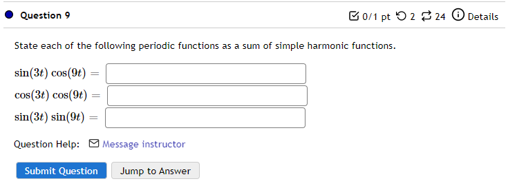 Solved Question 9 B0/1 pt 224 Details State each of the | Chegg.com