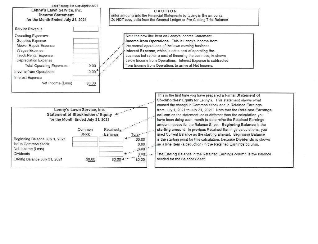 Accounting Cycle Project Solid Footing 14e To | Chegg.com