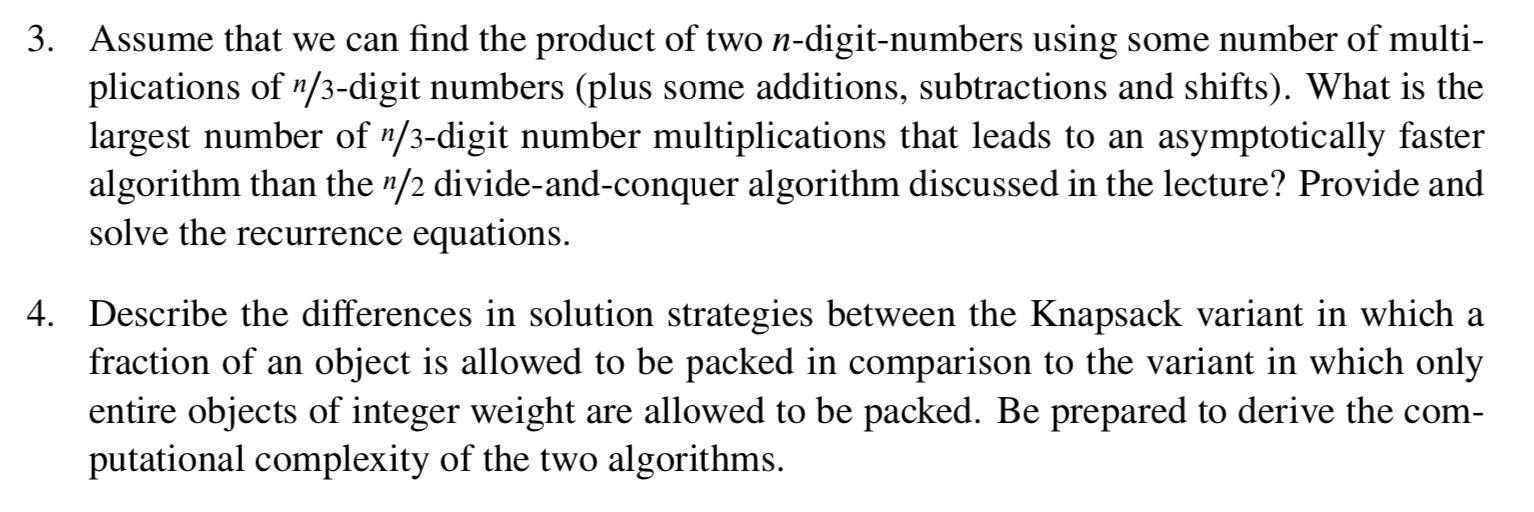 Solved 3. Assume that we can find the product of two | Chegg.com