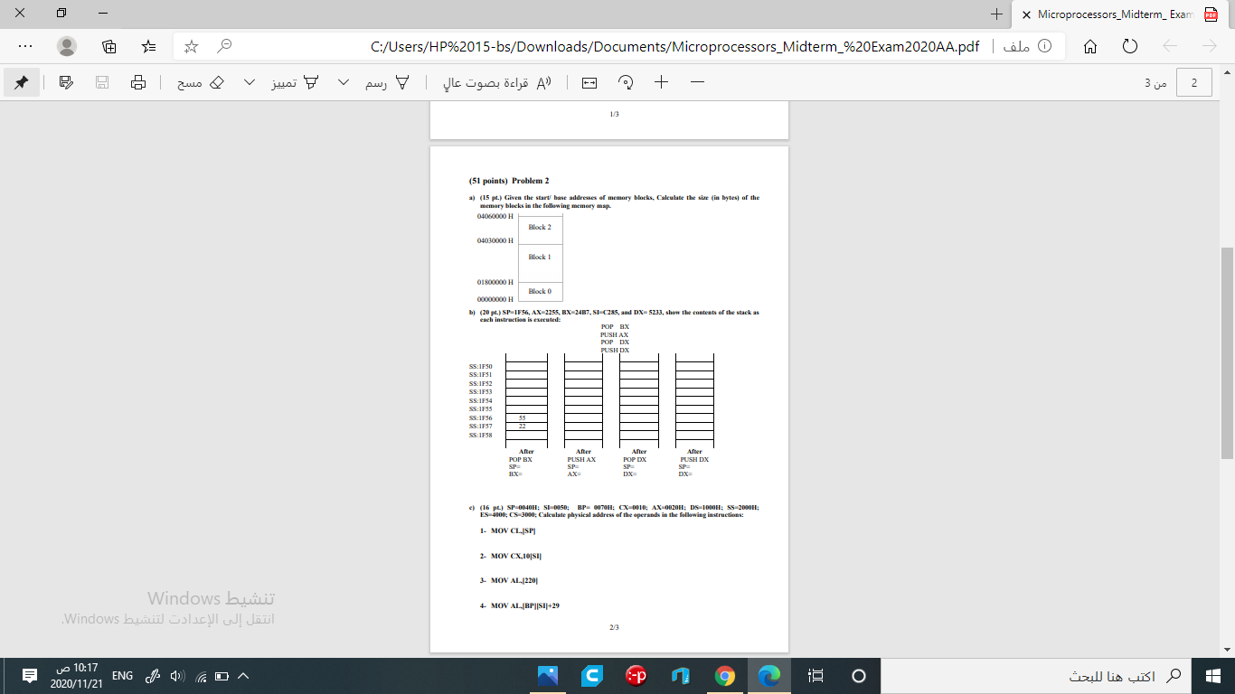 + x Microprocessors_Midterm_ Exam PDF | Chegg.com