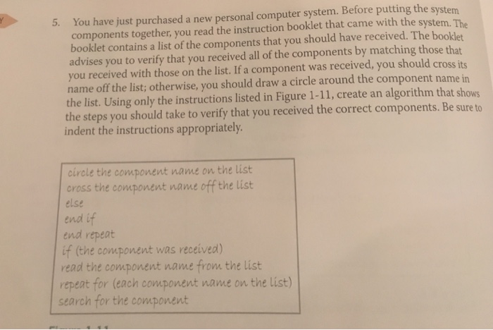 Solved 5. You have just purchased a new personal computer | Chegg.com