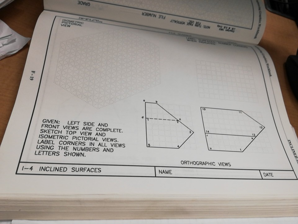 Solved Sketch the top and isometric views using miter lines | Chegg.com