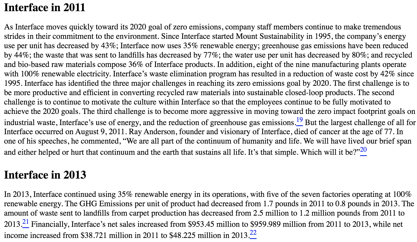 Read the Interface Carpets case (11). What do you | Chegg.com