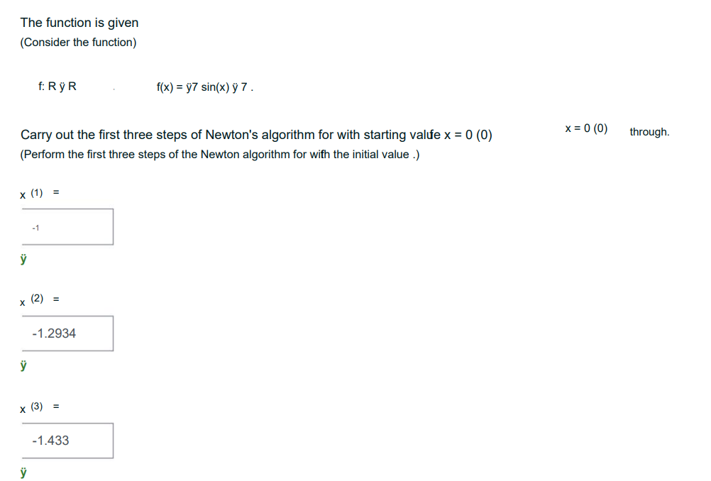 Solved Jegeben sei die Funktion 'Consider the function) \\[ | Chegg.com