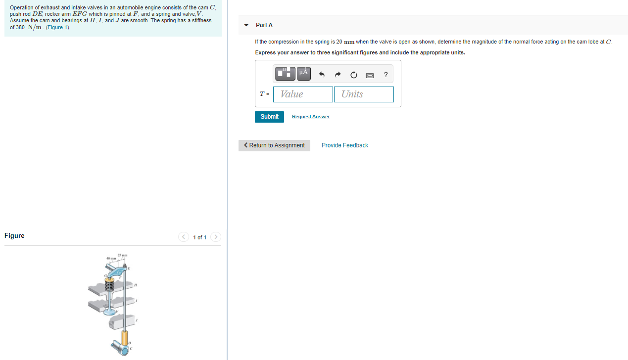 Solved Operation of exhaust and intake valves in an | Chegg.com