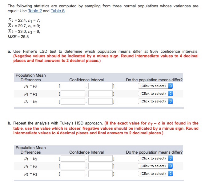 Solved The following statistics are computed by sampling | Chegg.com