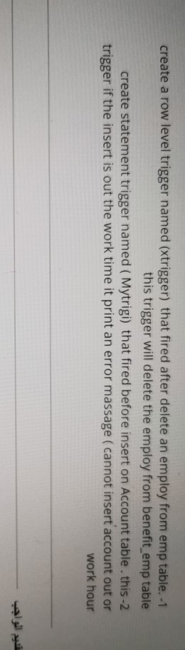 Solved create a row level trigger named (xtrigger) that | Chegg.com