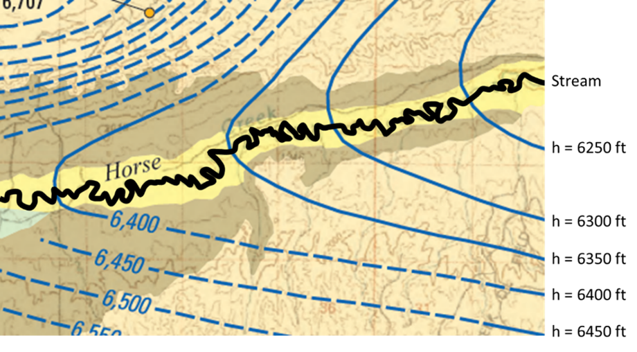 Solved The map is an excerpt from a USGS map of the | Chegg.com