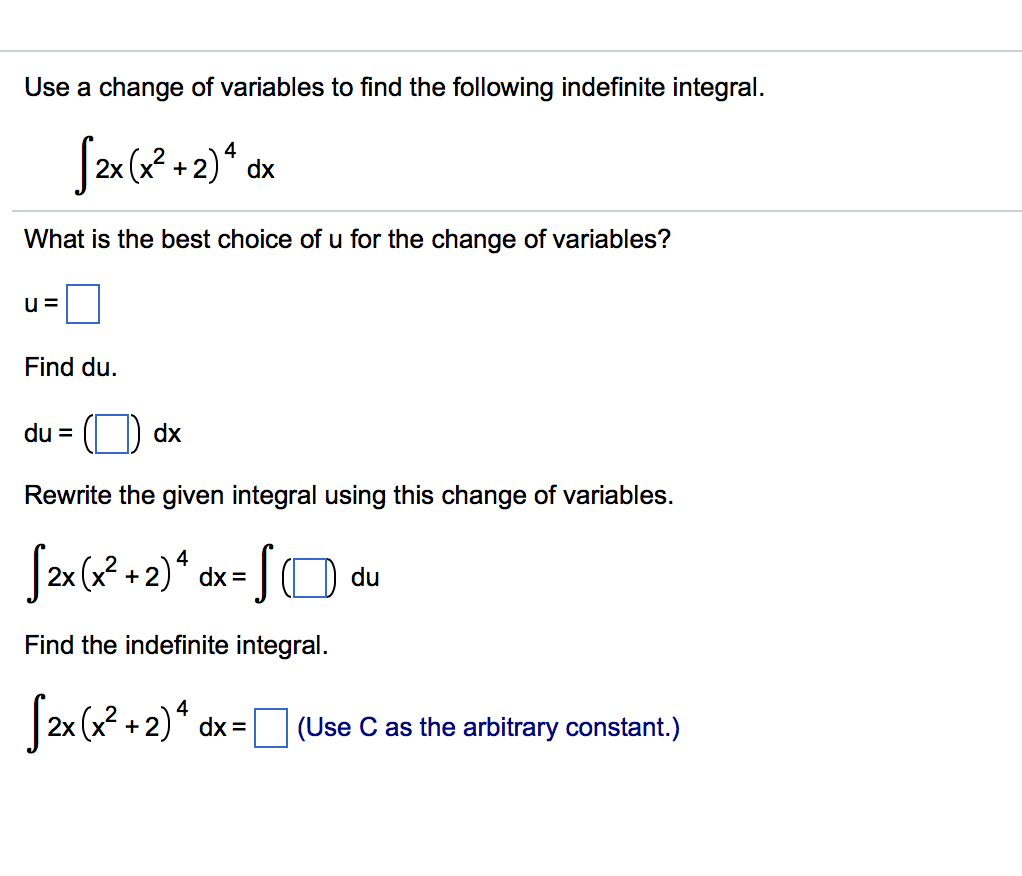 Solved Use a change of variables to find the following | Chegg.com