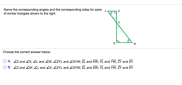 Solved Name the corresponding angles and the corresponding | Chegg.com