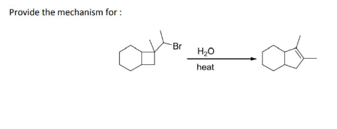 Solved Provide the mechanism for : Br H2O heat | Chegg.com