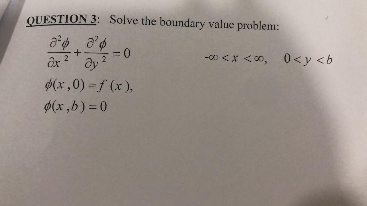 Solved + 2 2 QUESTION 3: Solve the boundary value problem: | Chegg.com
