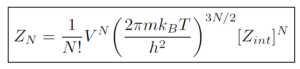 Solved derive formulas for E_tr, E_int and CV for the | Chegg.com