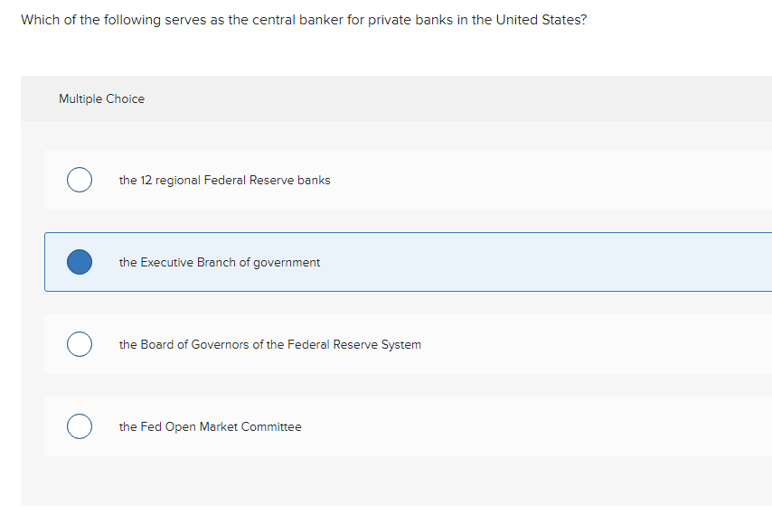 Solved U.S. monetary policy relies on the Multiple Choice | Chegg.com