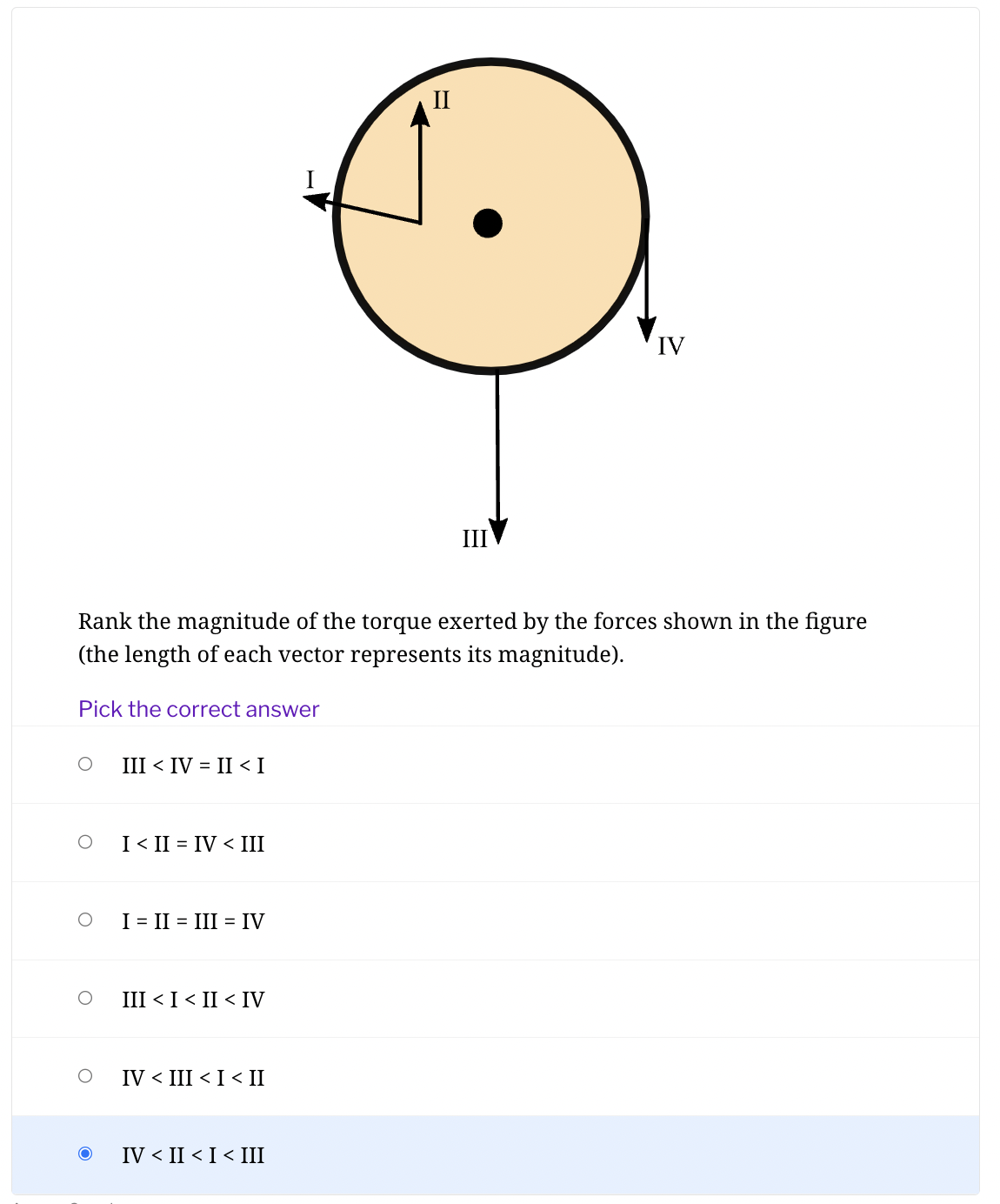 Solved Rank the magnitude of the torque exerted by the | Chegg.com