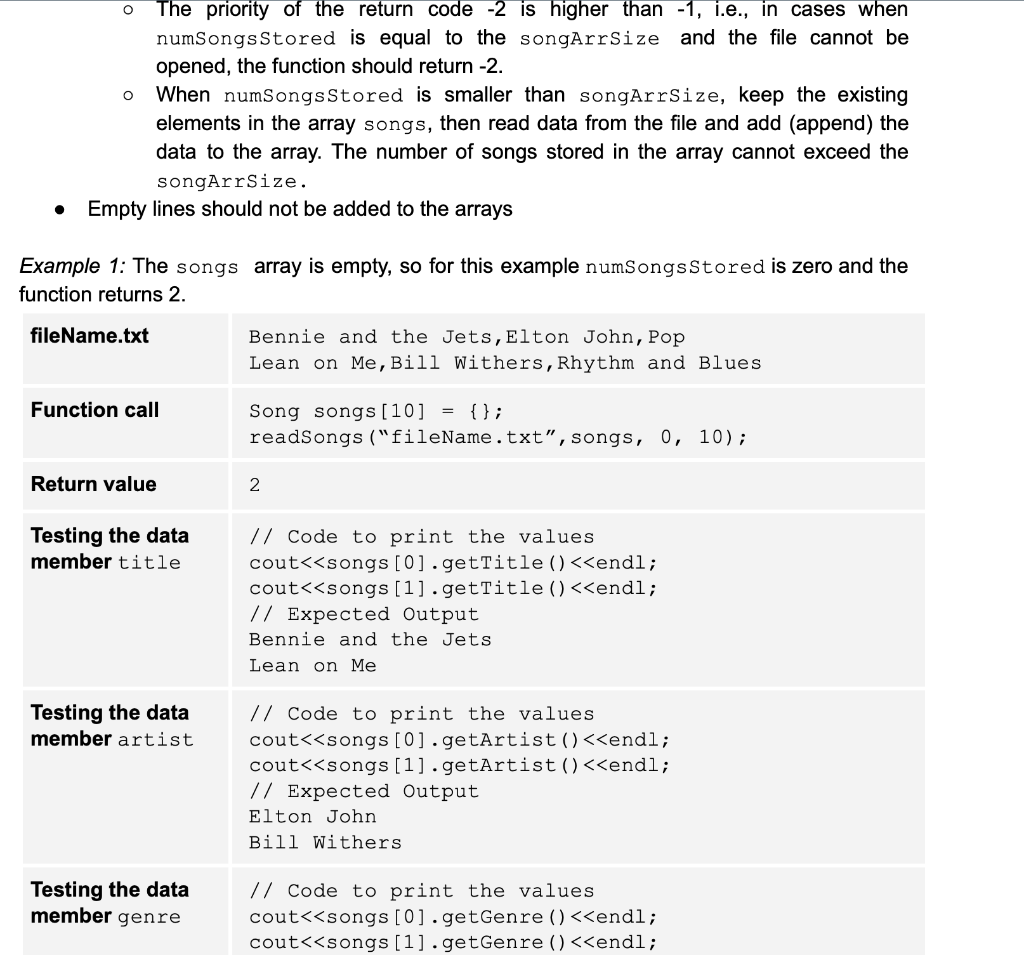 Solved Problem 3 (8 points): Song Class Create a Song class, | Chegg.com