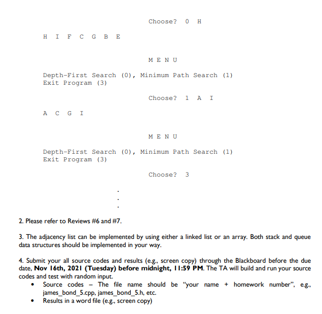 Solved 1. Write a program to conduct a depth-first search | Chegg.com