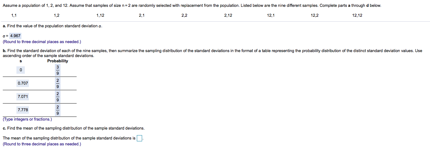 Solved Assume A Population Of 1 2 And 12 Assume That