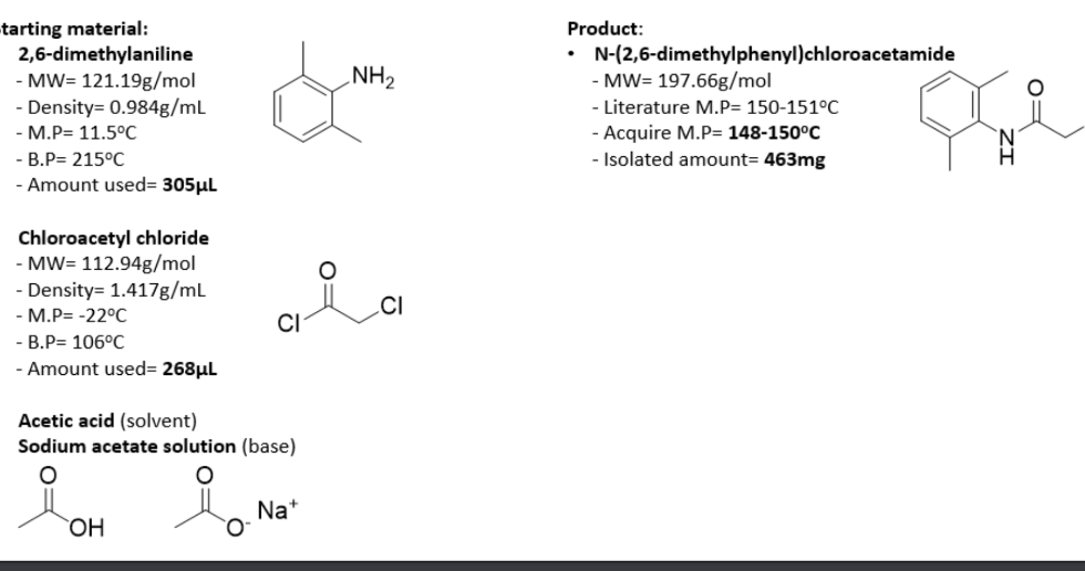 Solved 1- Show the calculations for 2,6-Dimethylaniline: | Chegg.com