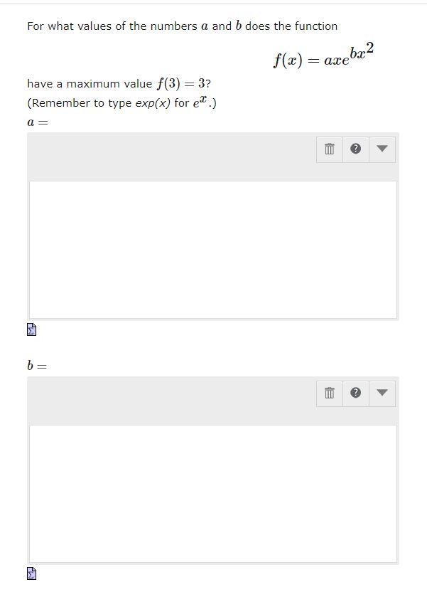 Solved For what values of the numbers a and b does the | Chegg.com