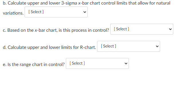 Solved A quality analyst wants to construct a control chart | Chegg.com