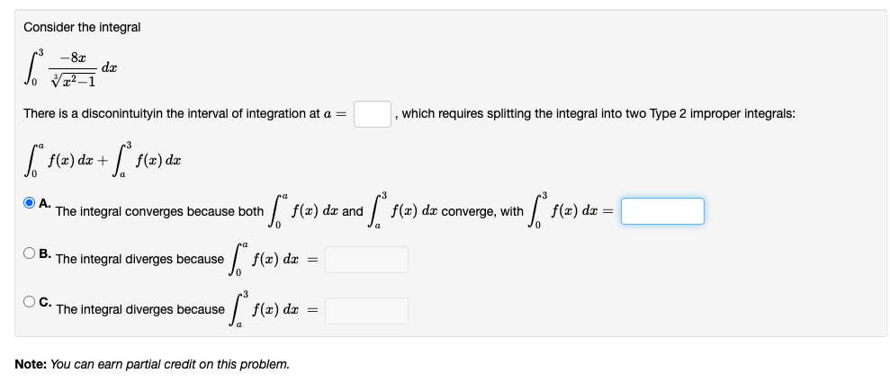 Solved Consider the integral ∫033x2−1−8xdx There is a | Chegg.com