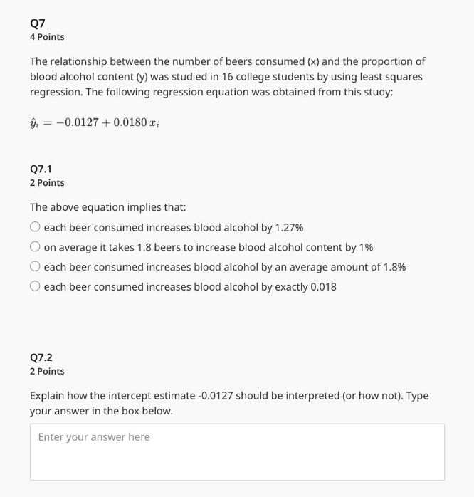 Solved Q7 4 Points The relationship between the number of | Chegg.com