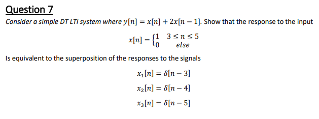 Solved Consider a simple DT LTI system where | Chegg.com