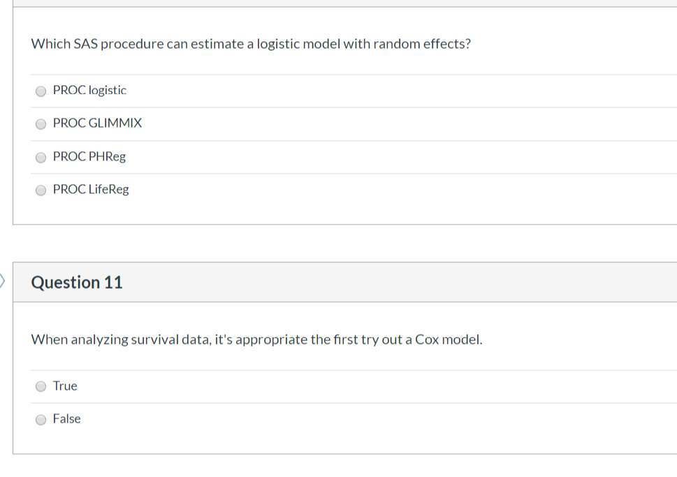 Solved Which Sas Procedure Can Estimate A Logistic Model
