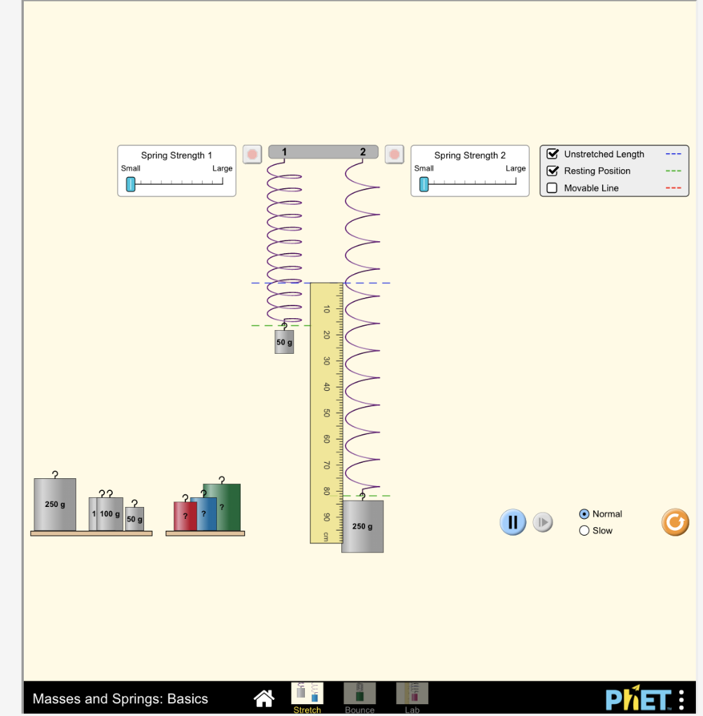 Solved Spring Strength 1 Small Large Spring Strength 2 Small | Chegg.com
