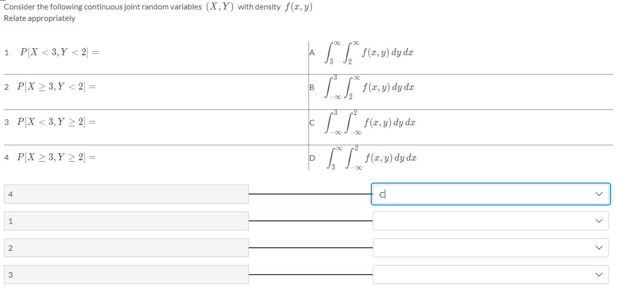 Solved Consider the following continuous joint random | Chegg.com