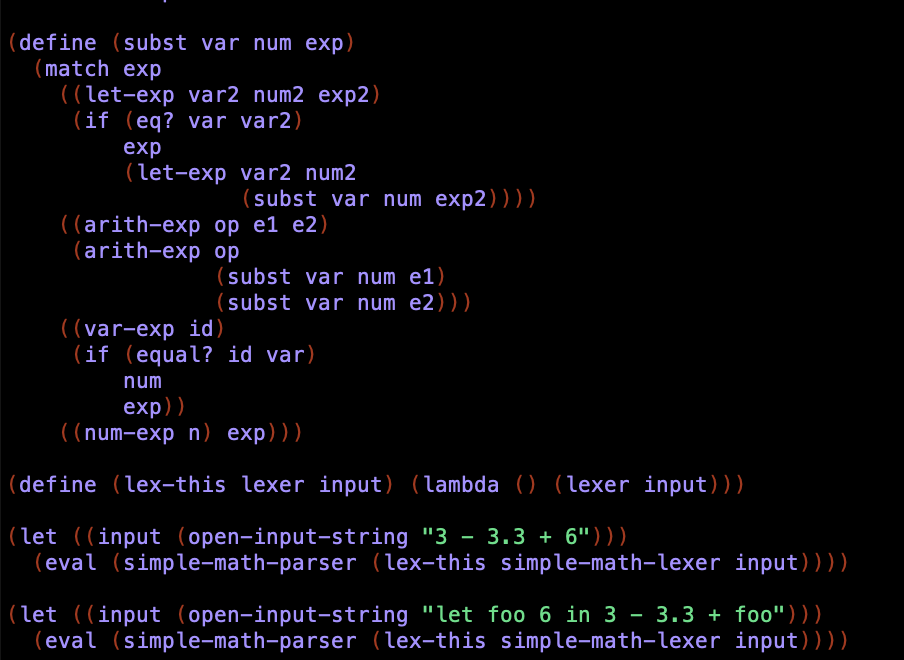 describe the parser.rkt file and write a description | Chegg.com