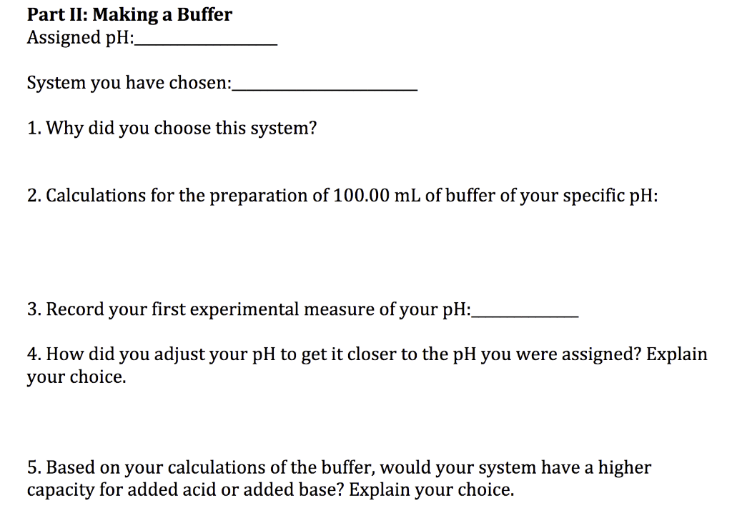 Solved Designing a buffer solution with a specific pH The | Chegg.com