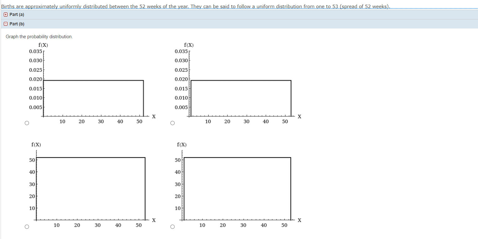 Solved Births are approximately..uniformly.distributed | Chegg.com