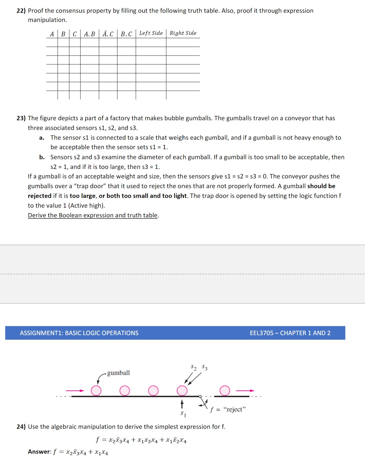 Solved 22) Proof the consensus property by filling out the | Chegg.com